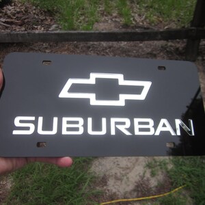 Chevy Suburban Laser Cut Acrylic Mirror License Plate 3D Look - Etsy