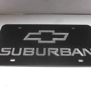 Chevy Suburban Laser Cut Acrylic Mirror License Plate 3D Look - Etsy