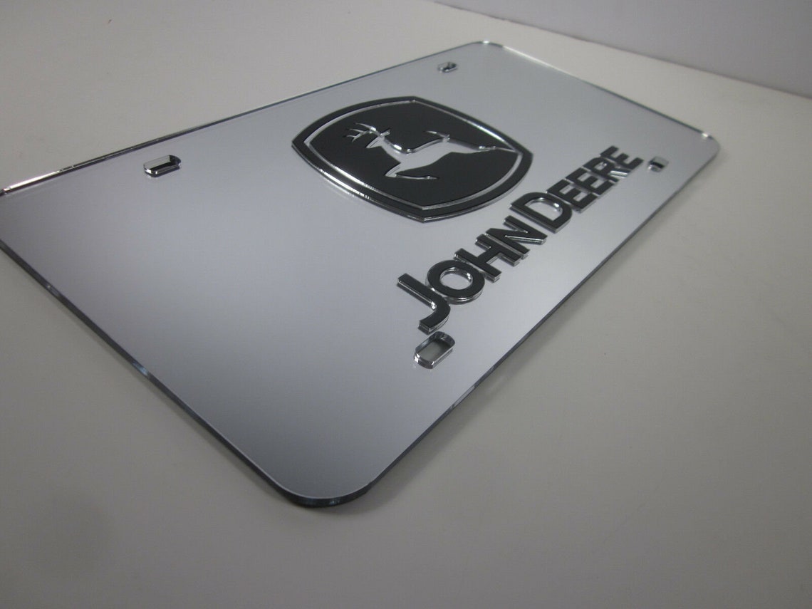 John Deere Laser Cut Acrylic Mirror License Plate 3D Look - Etsy