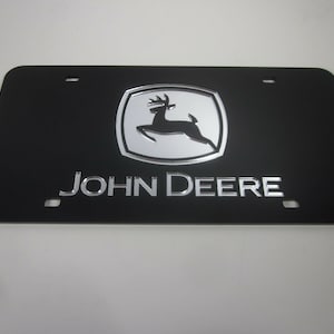 John Deere Laser Cut Acrylic Mirror License Plate 3D Look - Etsy