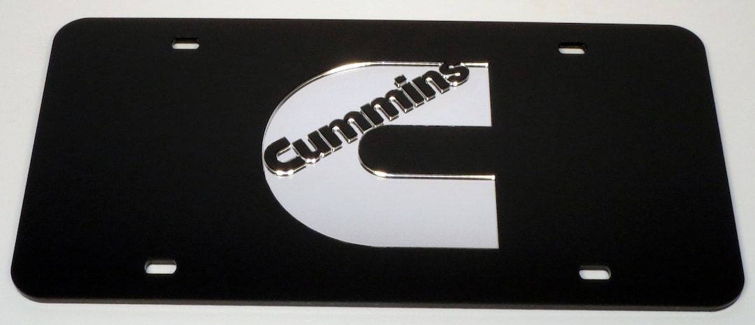 Cummins Laser Cut Acrylic Mirror License Plate 3D Look - Etsy