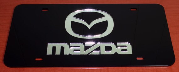 Mazda Laser Cut Acrylic Mirror License Plate 3D Look | Etsy