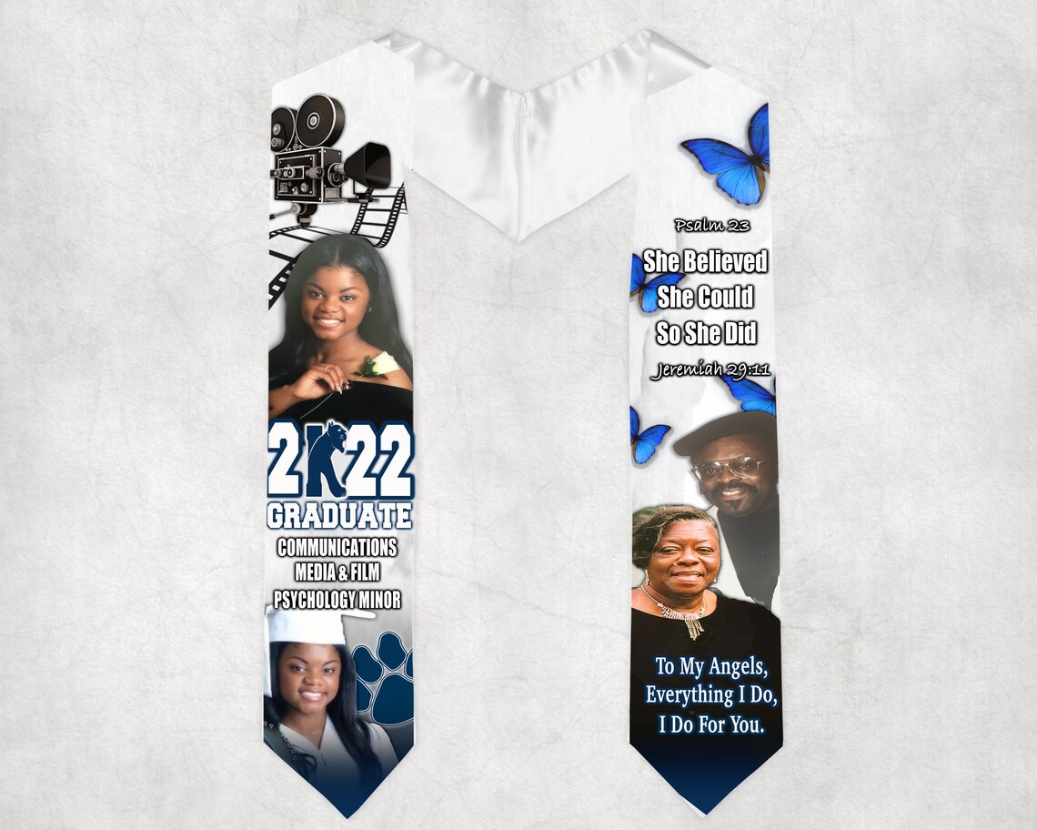 Customized Satin Graduation Stole Custom Graduation Stole - Etsy