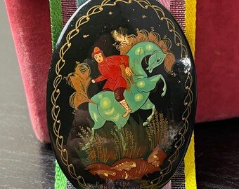 Russian Hand Painted Brooch - Etsy