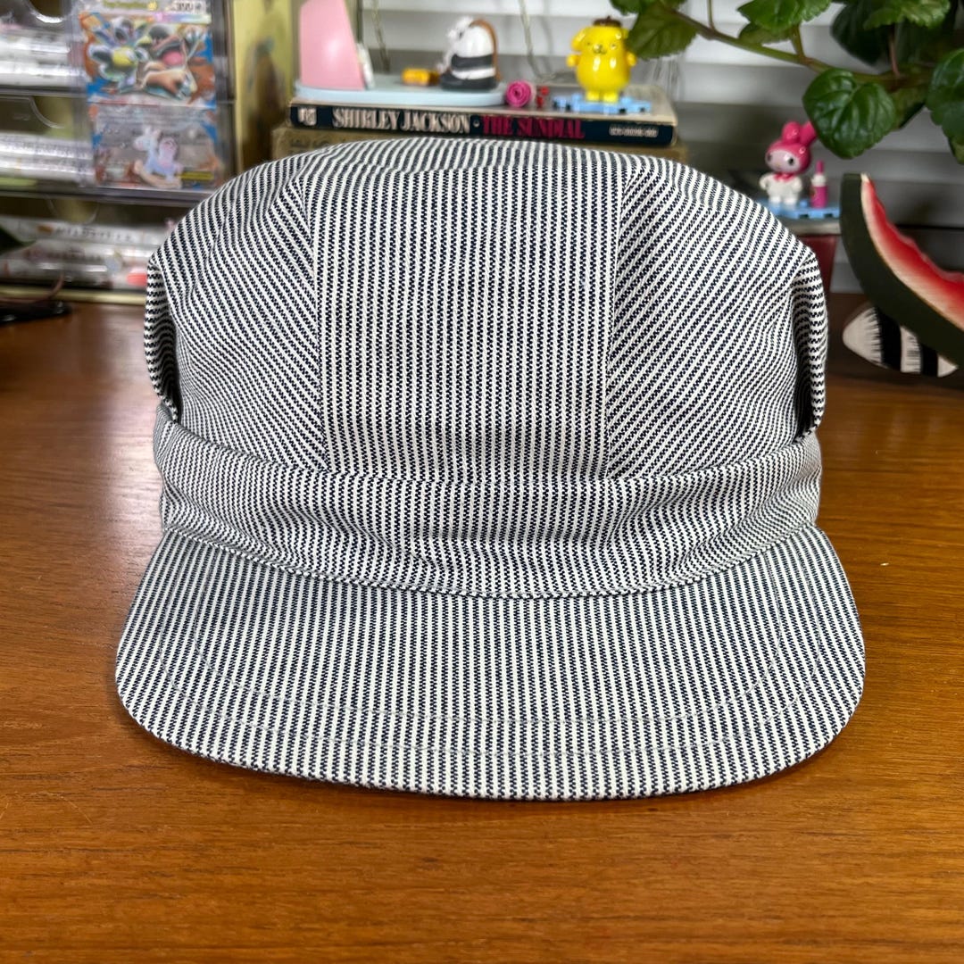 Vintage Conductor Hat Cap Train Railroad Engineer 1980s Blue White ...