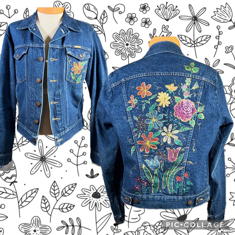 Hippie Jean Jacket - Etsy
