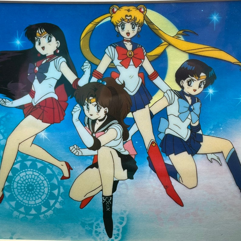 Vtg 90s Sailor Moon Ani-magine Chroma-cell Usagi Inner Senshi - Etsy