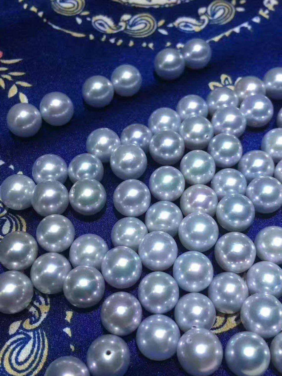 Silver blue akoya pearls top grade Japanese akoya pearls all | Etsy