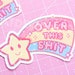 Over This Shit Rainbow Kawaii Sticker Anxiety Self Care Sticker Funny ...