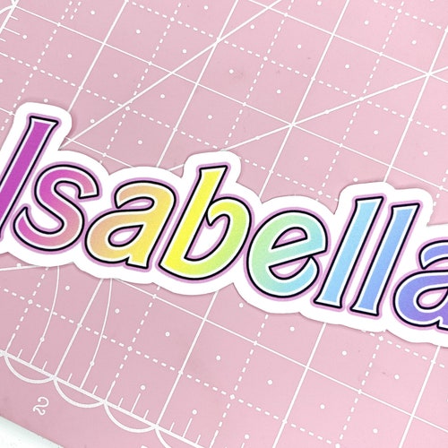 Custom Rainbow Name Sticker Personalized Sticker Rainbow - Etsy