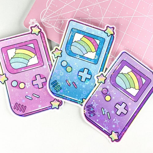 Kawaii Gamer Girl Sticker Sheet Pink Gaming Stickers Cute - Etsy