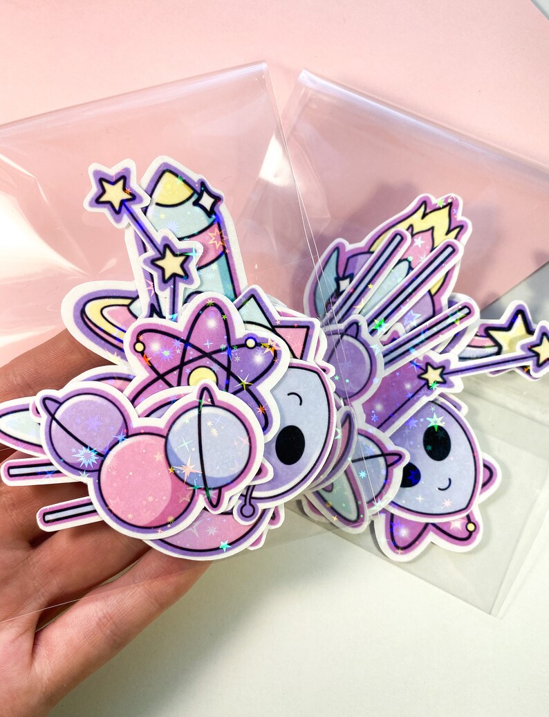 Galaxy Girl Sticker Pack Space Themed Stickers Alien | Etsy