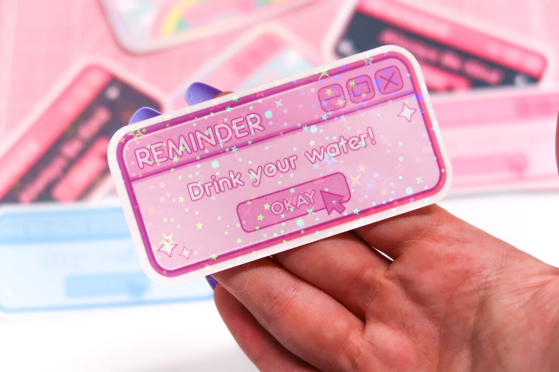 Custom Reminder Popup Sticker Cute Personalized Laptop - Etsy