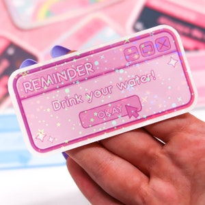 Custom Reminder Popup Sticker Cute Customizable PC Popup - Etsy