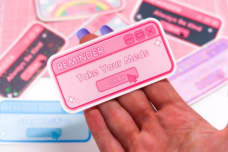 Custom Reminder Popup Sticker Cute Customizable PC Popup - Etsy