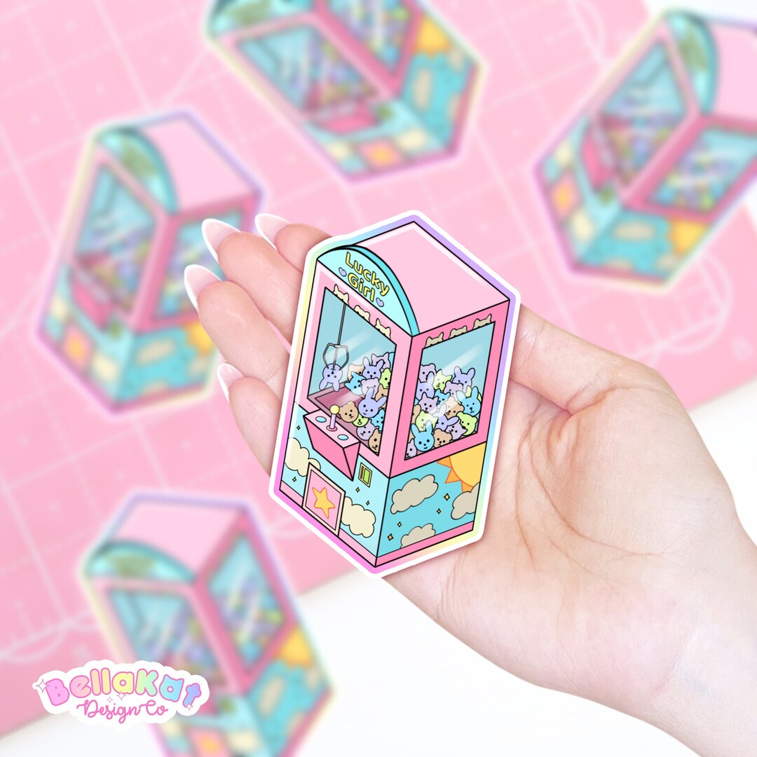 Plushie Claw Machine Sticker Kawaii Aesthetic Journal - Etsy