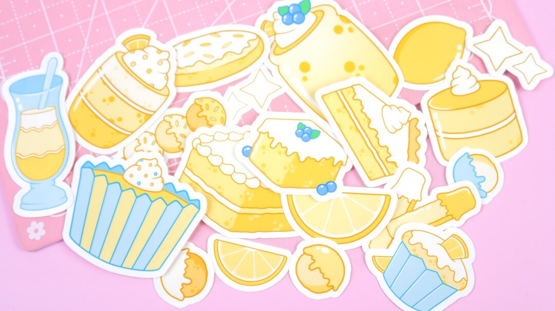 Lemon Dessert Aesthetic Sticker Pack Cute Summer Fruit - Etsy