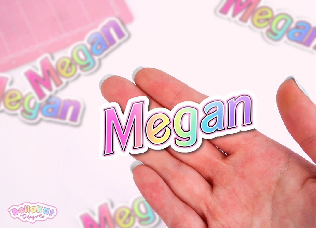 Custom Rainbow Name Sticker Personalized Sticker Gift Rainbow Name Tag ...