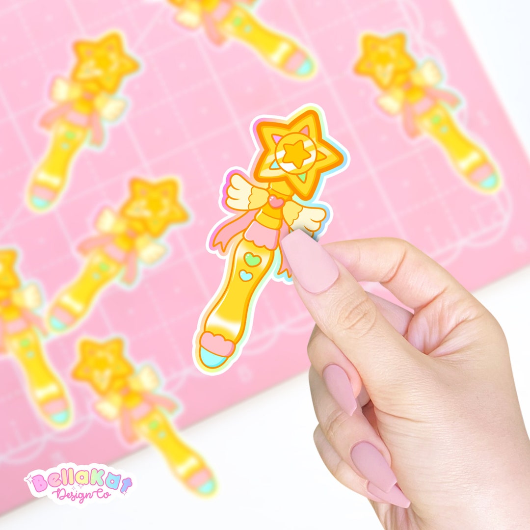 Kawaii Magic Wand Fantasy Aesthetic Sticker Cute Magical Girl Wand ...