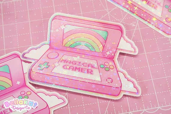 Magical Gamer Girl Kawaii Retro Sticker Cute Gaming | Etsy