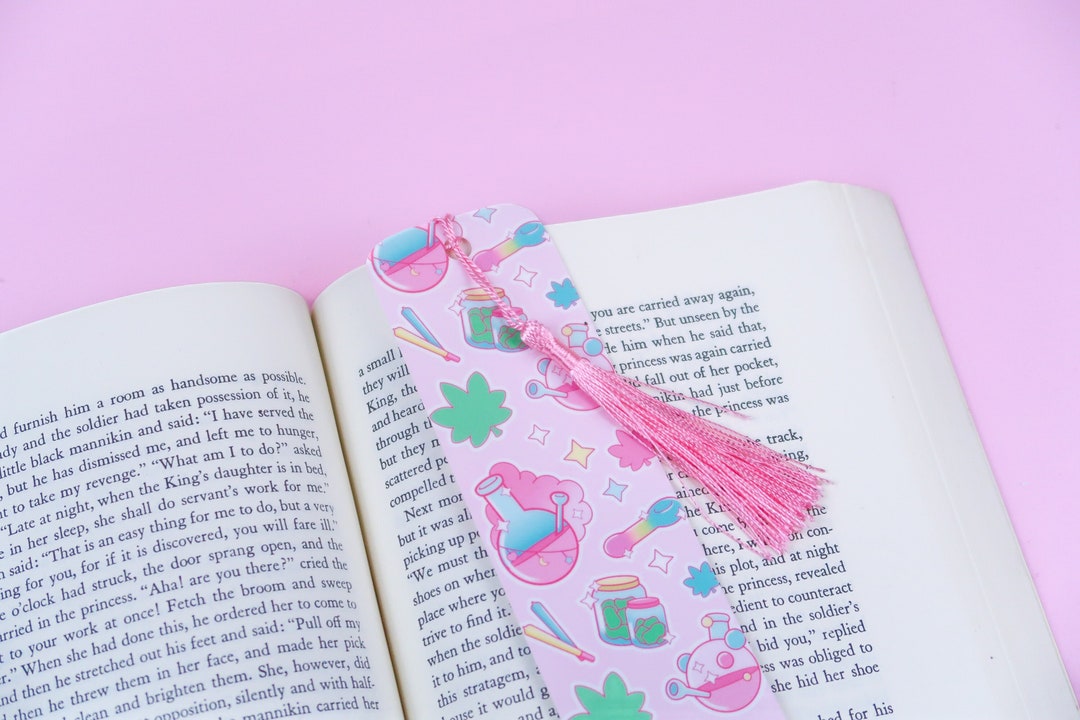 420 Stoner Girl Pink Bookmark Kawaii Girl Weed Bookmark, Cute Cannabis ...