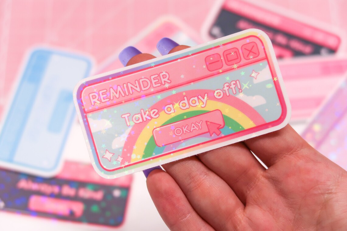 Custom Reminder Popup Sticker Cute Personalized Laptop - Etsy