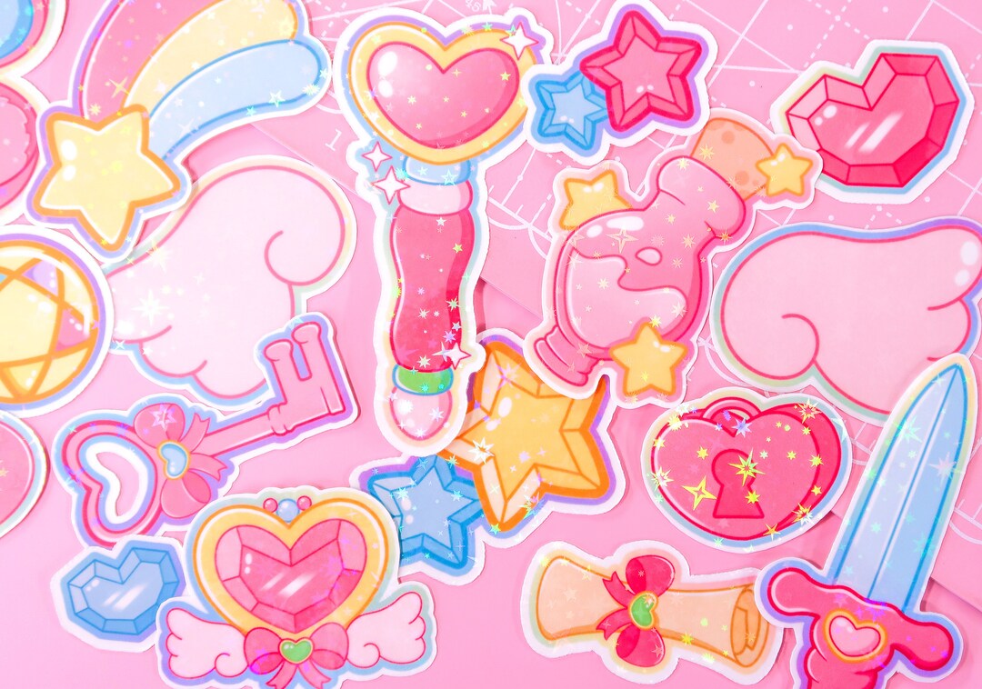 Magical Girl Fantasy Sticker Pack Cute Magical Laptop Stickers Cute ...