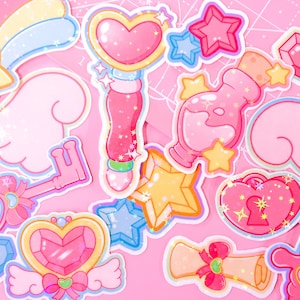 Magical Girl Fantasy Sticker Pack Cute Magical Laptop Stickers Cute ...