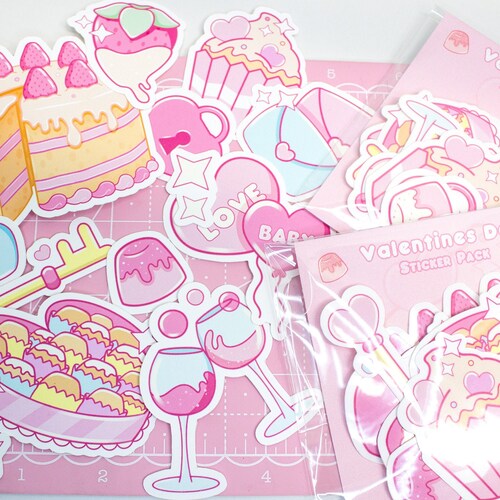 Kawaii Girl Candy Sticker Sheet Cute Pink Candy Stickers | Etsy