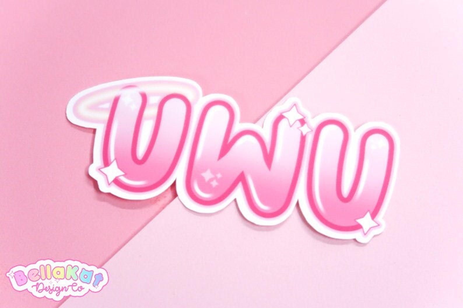 Kawaii Pink UWU Sticker Cute Gamer Girl Stickers Aesthetic - Etsy
