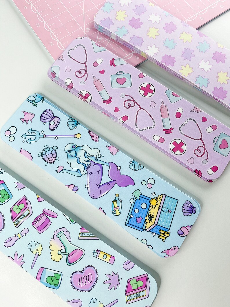 420 Themed Bookmark Stoner Girl Aesthetic Aesthetic Weed - Etsy