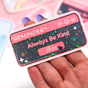 Custom Reminder Popup Sticker Cute Customizable PC Popup - Etsy