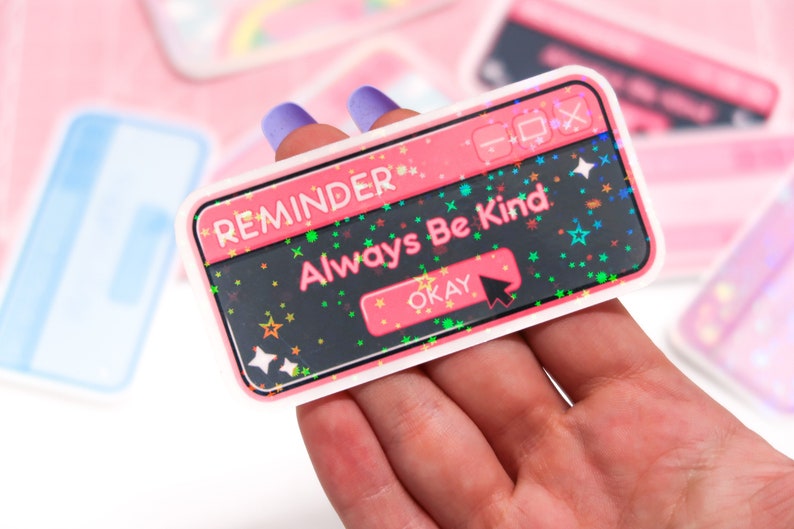 Custom Reminder Popup Sticker Cute Customizable PC Popup - Etsy