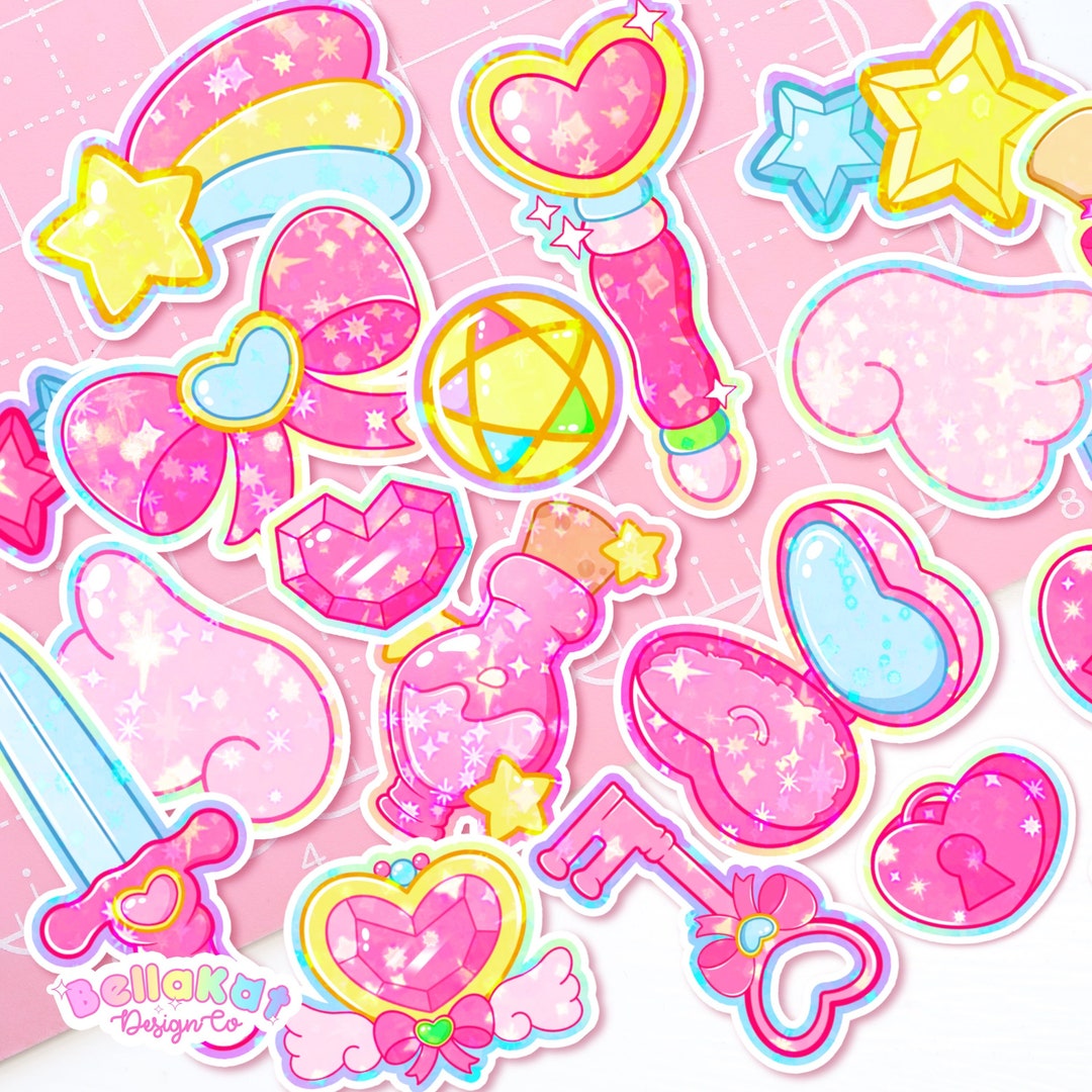 Magical Girl Fantasy Sticker Pack Cute Magical Laptop Stickers Cute ...