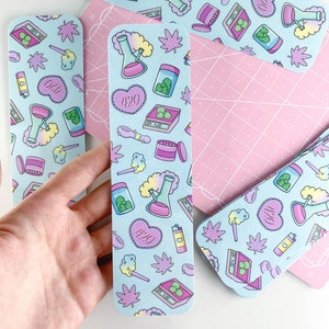 420 Themed Bookmark Stoner Girl Aesthetic Weed Bookmark | Etsy