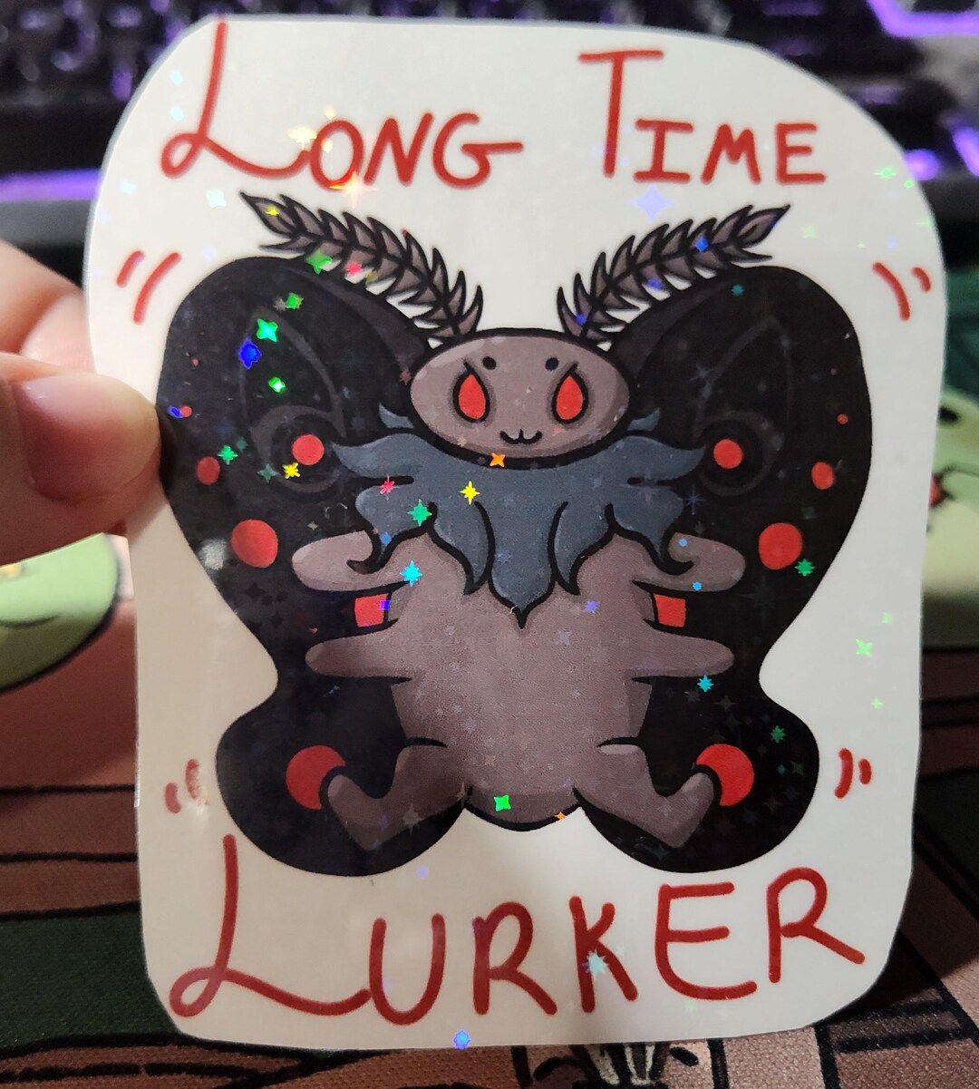 Long Time Lurker Holographic Mothman Sticker -B Grade- - Etsy