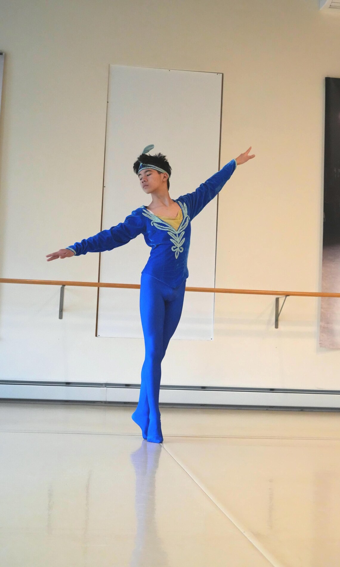 Professional Men's Ballet Tunic, "blue Bird" - Etsy