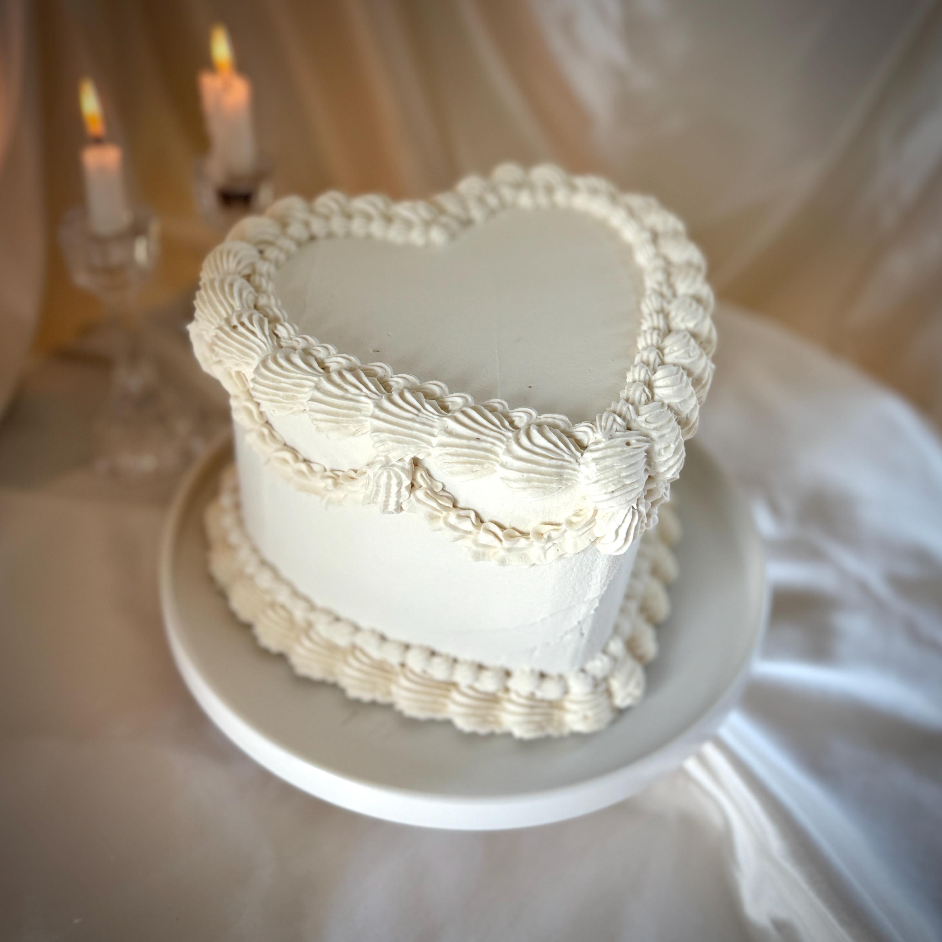 White Heart Fake Cake - Etsy