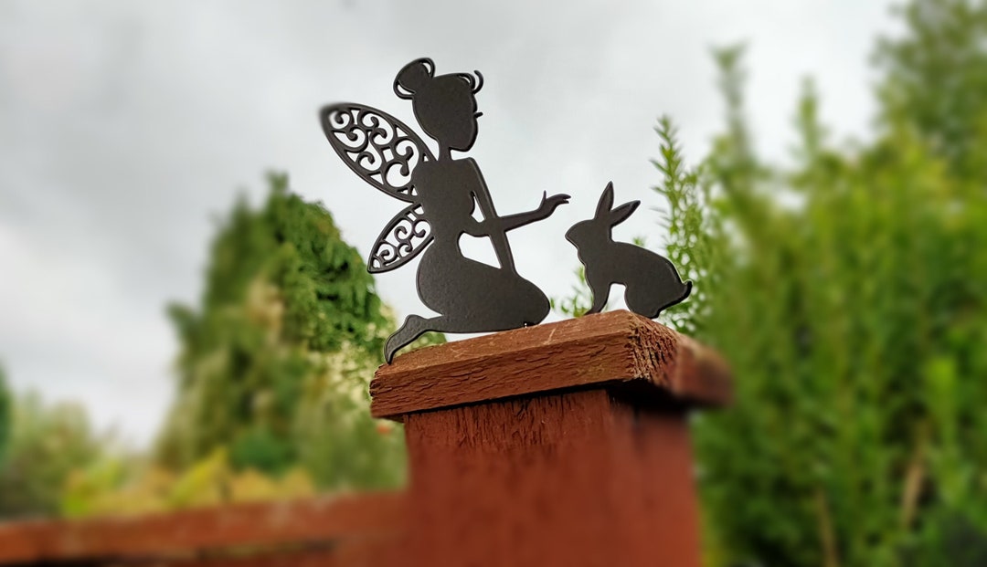 Fence Top Fairy Pixie With Bunny Rabbit - Etsy UK