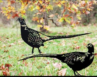 Metal Pheasant Garden Ornament Sculpture Art Handmade Recycled Metal ...