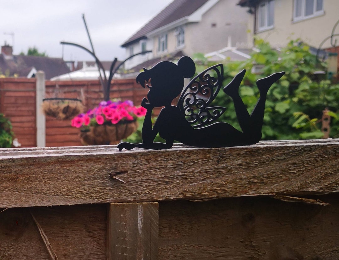 Garden Art Fairy, Fence Top Fairy, Pixie - Etsy