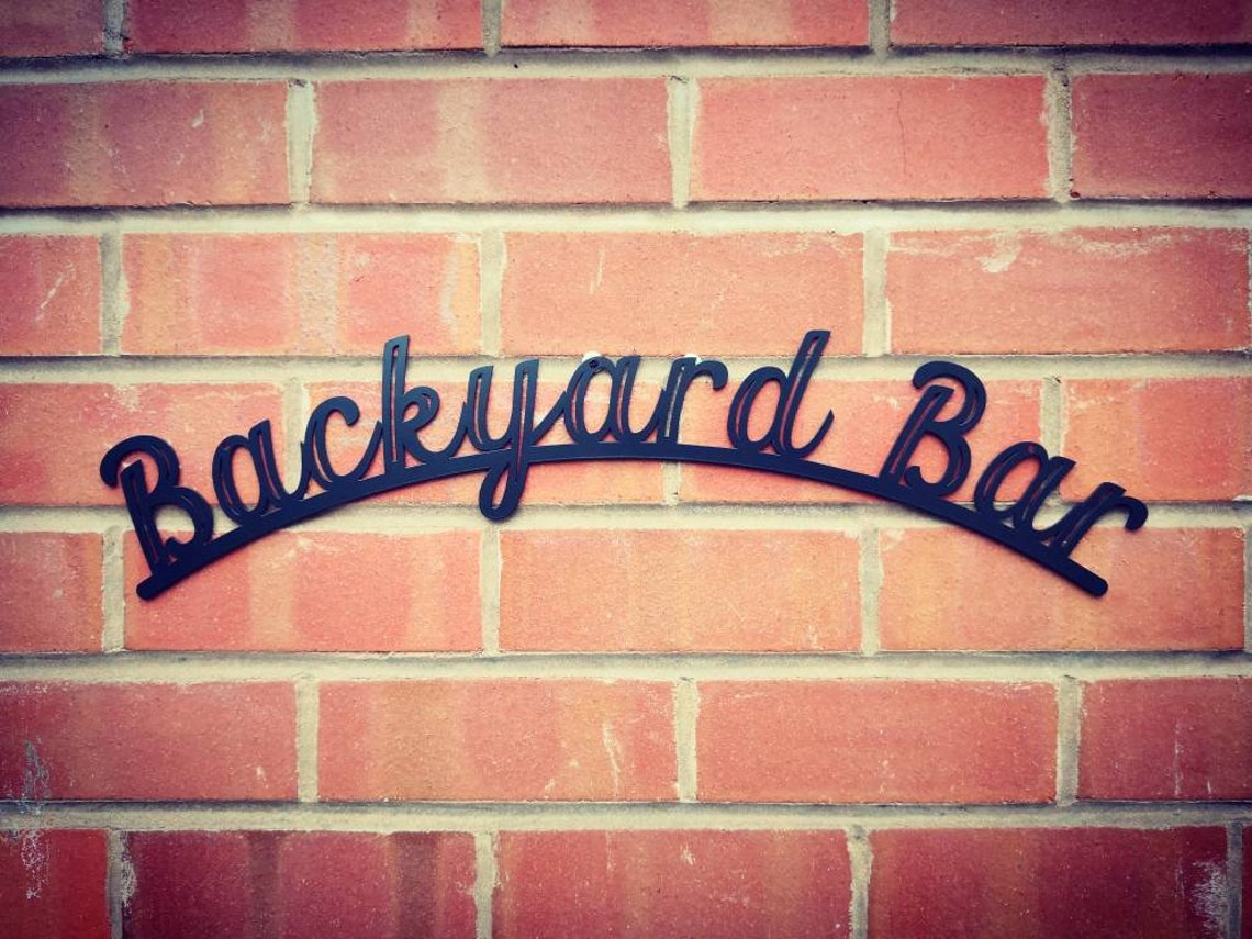 Backyard Bar Metal Lettering - Etsy UK