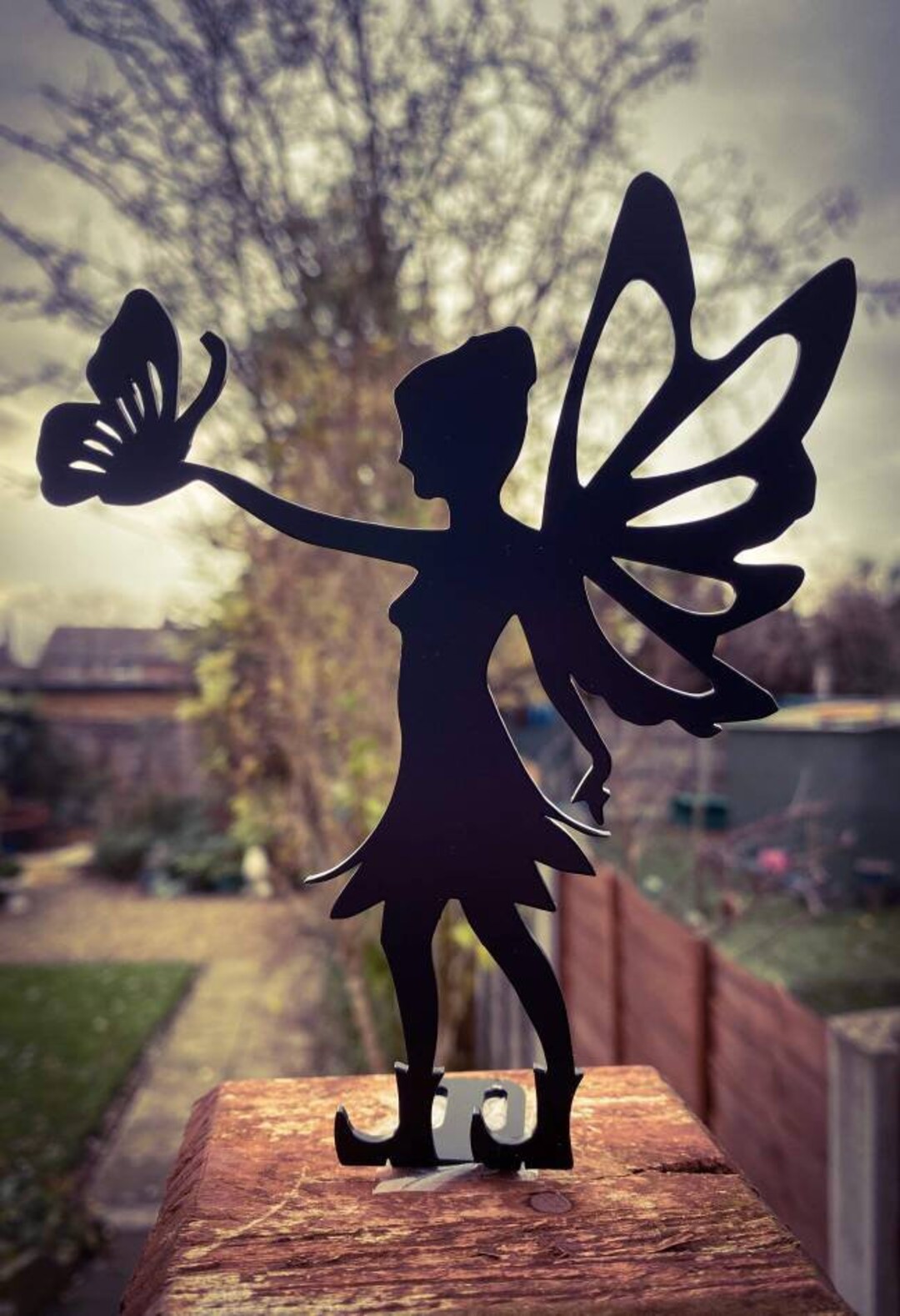 Fence Top Fairy Pixie With Butterfly - Etsy