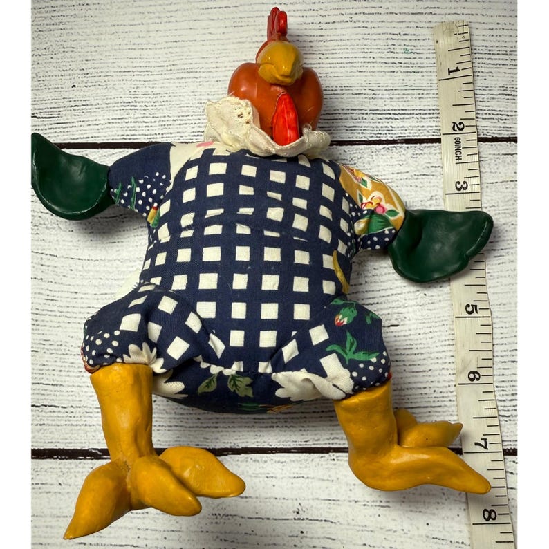 Vintage Farmhouse Country Chicken Rooster Plush Stuffed Animal Shelf ...