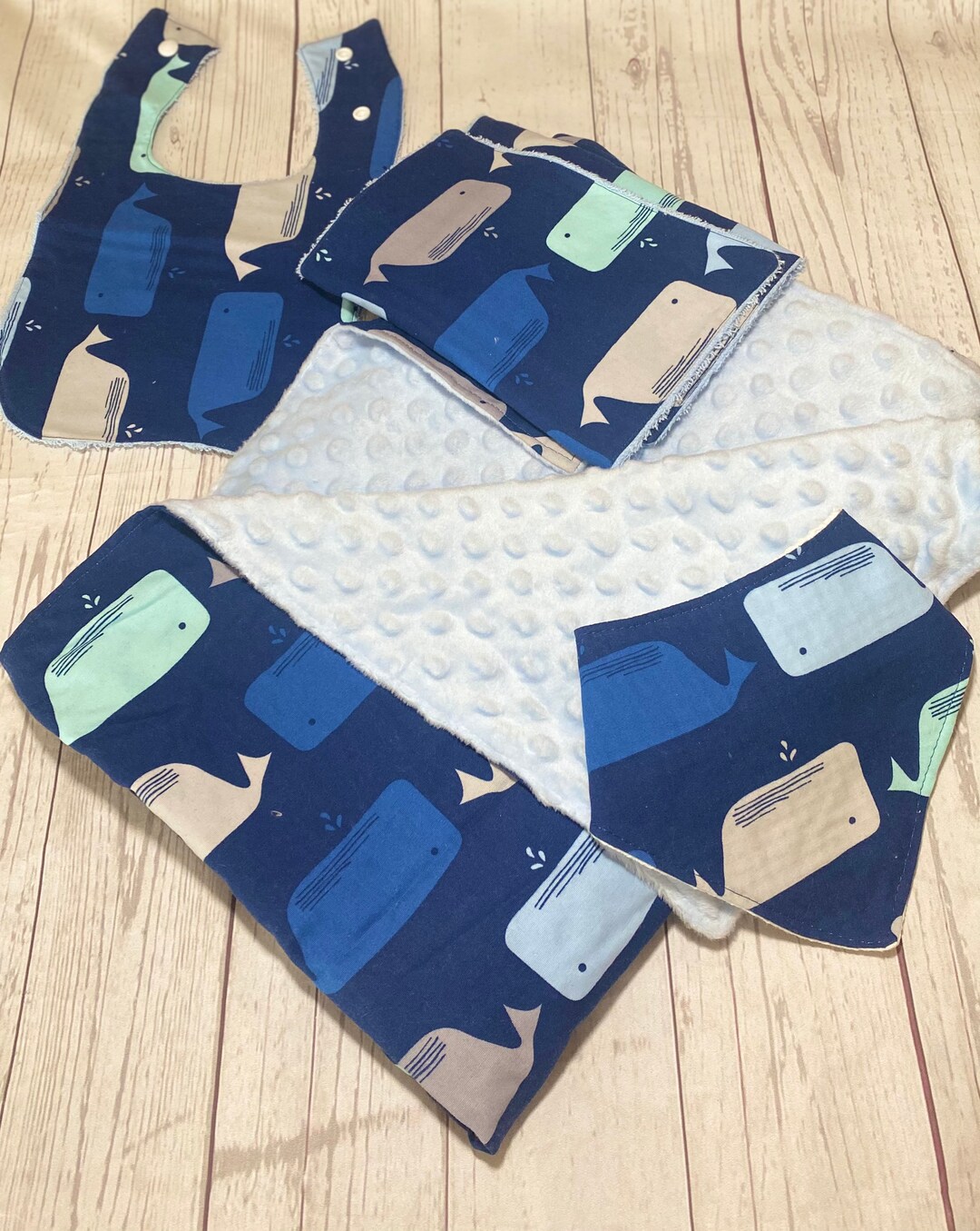 Whale Baby Blanket - Baby Girl/boy Blanket - Plush Blanket - Minky Baby ...