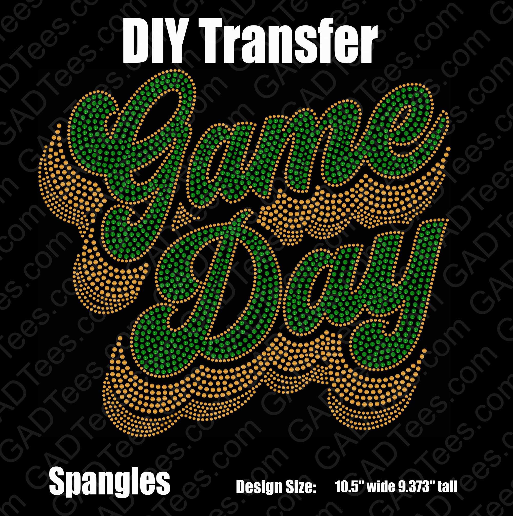 Game Day Spangle Bling DIY Sparkle Iron on Hotfix Transfer Bold Color ...