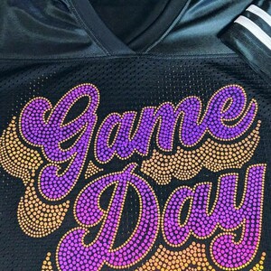 Game Day Spangle Bling DIY Sparkle Iron on Hotfix Transfer Bold Color ...