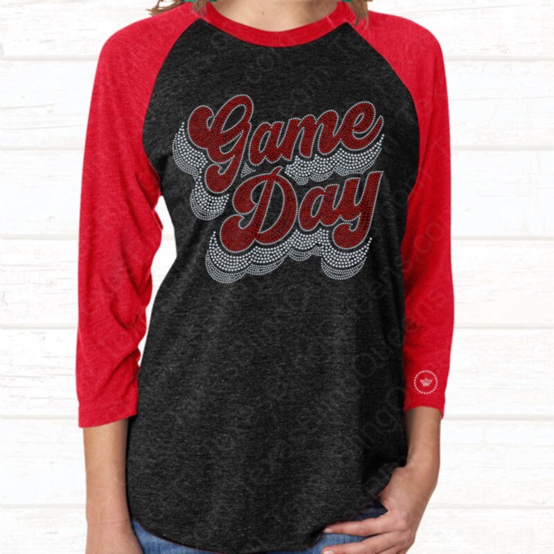 Game Day Spangle Bling DIY Sparkle Iron on Hotfix Transfer Bold Color ...