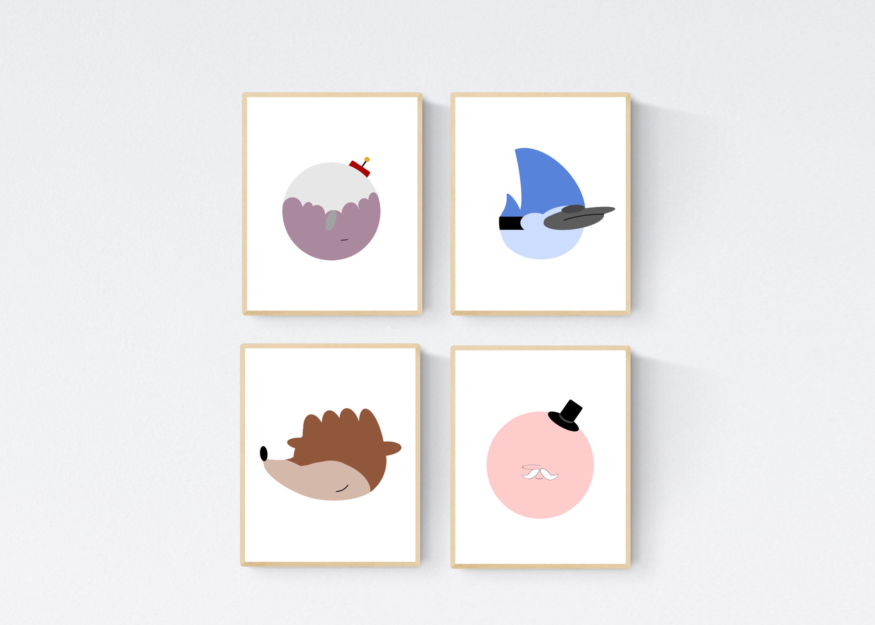 Cartoon Network the Regular Show Art Print Set of 4 - Etsy
