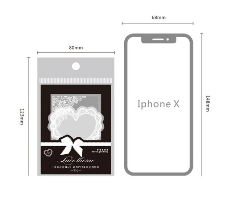 30pcs Lace Frame Floral Lace Sticker Clear PET White Lace - Etsy